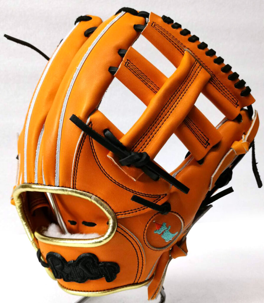 プロ仕様 【Rally Cap（ラリーキャップ）】硬式用グラブ 内野手用 RCST01 （オレンジ×ゴールド） 日本製 | Rally Cap ...